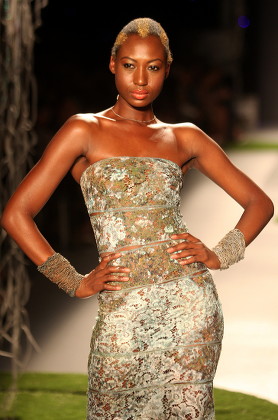 Model Wears Dress By Colombian Designer Editorial Stock Photo - Stock ...