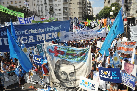 Supporters Kirchnerism Supporting Former Argentinian President ...