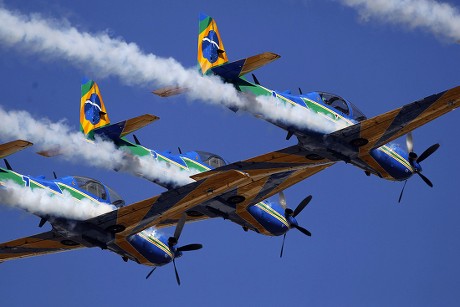 Brazilian Air Forces Smoke Squadron Performs Editorial Stock Photo ...