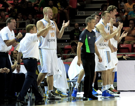 Ukrainian Players Cheer Bench During 2014 Editorial Stock Photo - Stock ...