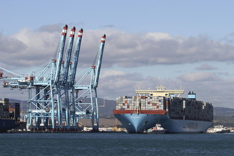 Worlds Biggest Container Ship Maersk Mackinney Editorial Stock Photo ...