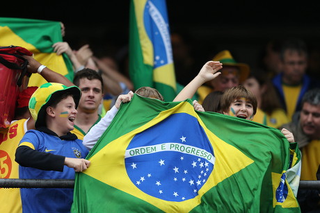 Brazilian Supporters Cheer Their Squad Ahead Editorial Stock Photo ...