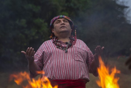 Mayan Priest Participates Mayan Ceremony Celebrate Editorial Stock ...