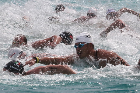 Athletes Compete Swimming Open Water World Editorial Stock Photo ...