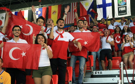 Turkish Basketball Team Fans Cheer Their Editorial Stock Photo - Stock ...