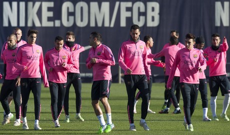 Fc Barcelonas Players During Training Session Editorial Stock Photo ...