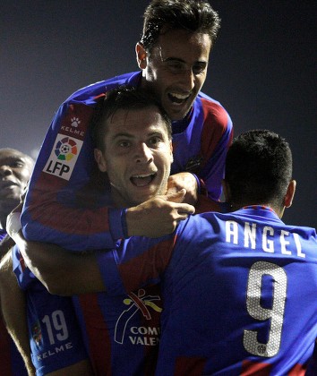 Levante Players Congratulate Austrian Forward Andreas Editorial Stock ...