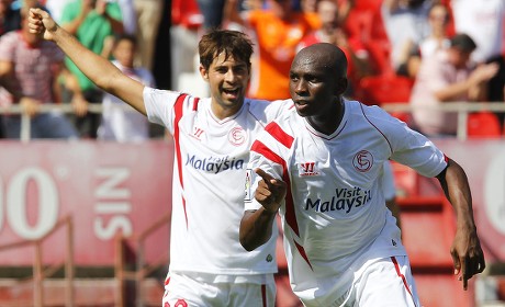 Sevillas Cameroonian Midfielder Stephane Mbia R Editorial Stock Photo ...