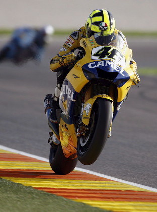 Italian Motorcycle Racer Valentino Rossi Speeds Editorial Stock Photo ...