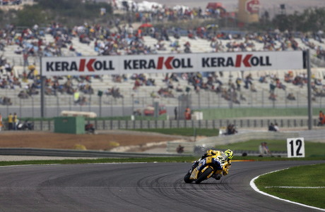 Italian Motorcycle Racer Valentino Rossi Drifts Editorial Stock Photo ...