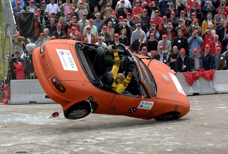 Compact Cabriolet Car Overturned Speed 40 Editorial Stock Photo - Stock ...