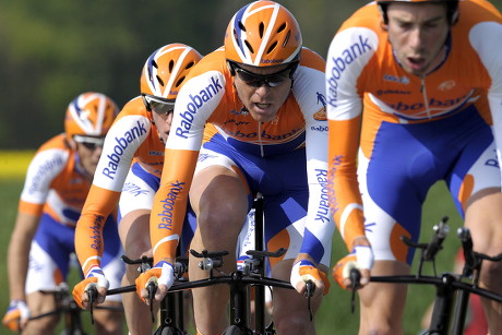 Rabobank Cycling Team Members Ride Against Editorial Stock Photo ...