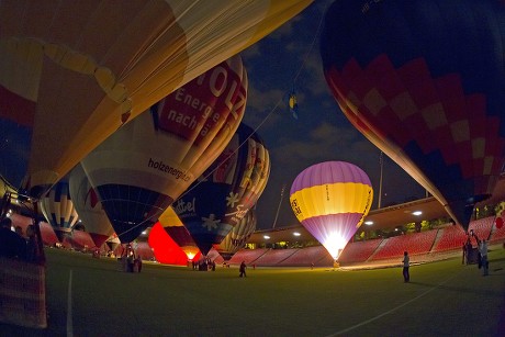 Hot Air Balloons Prepared Night Flight Editorial Stock Photo - Stock ...