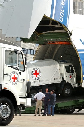 Trucks International Committee Red Cross Icrc Editorial Stock Photo ...