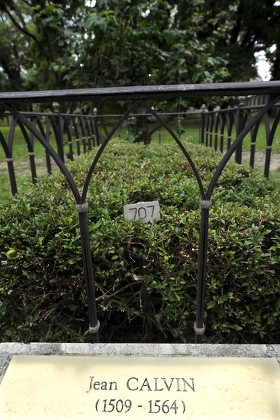 Theologian Reformer Jean Calvins Tomb Photographed Editorial Stock Photo - Stock Image ...