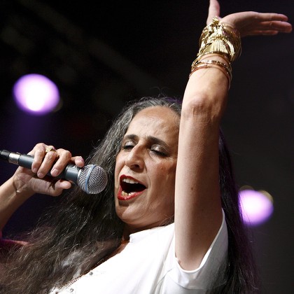 Brazilian Singer Maria Bethania Performs On Editorial Stock Photo ...