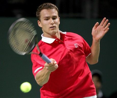 Swiss Tennis Player Marco Chiudinelli Returns Editorial Stock Photo ...
