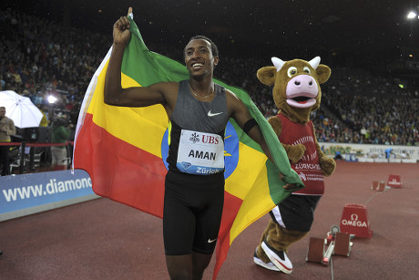 Mohamed Aman Ethiopia Celebrates After Winning Editorial Stock Photo ...