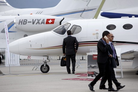 Visitors Walk Around Aircraft On Display Editorial Stock Photo - Stock ...