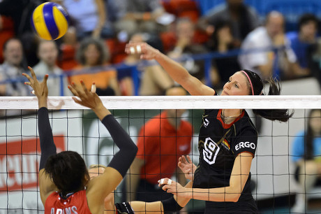 Germanys Volleyball Player Stefanie Karg R Editorial Stock Photo ...