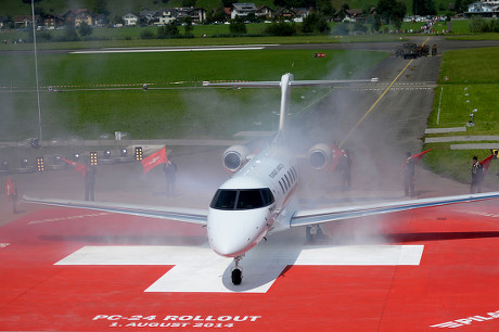 New Pilatus Pc24 Displayed During Rollout Editorial Stock Photo - Stock ...
