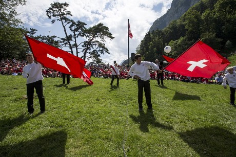 Flag Throwers Perform During National Day Editorial Stock Photo - Stock ...