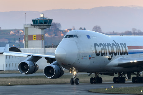 Cargolux Boeing 747 Cargo Lands Before Editorial Stock Photo - Stock ...