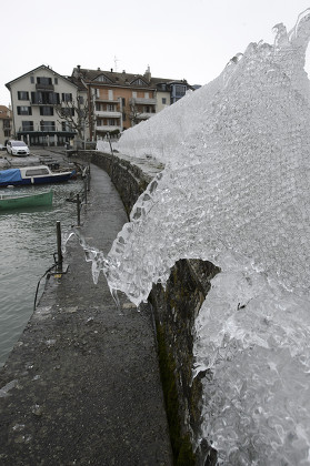 Fence Covered Ice Caused By Wind Editorial Stock Photo - Stock Image ...