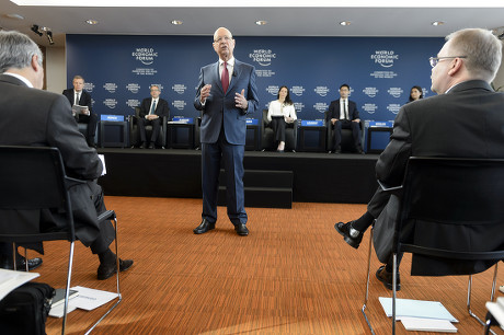 Klaus Schwab Founder President World Economic Editorial Stock Photo ...