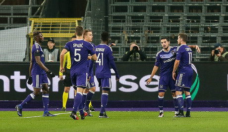 Rsc Anderlecht Soccer Team React After Editorial Stock Photo - Stock ...
