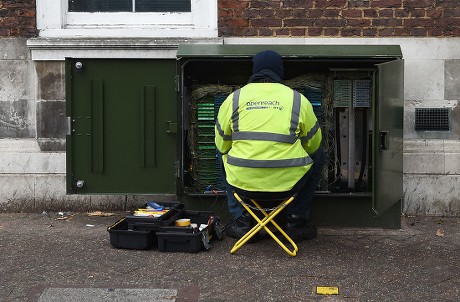 Worker Wearing Bt Openreach Luminous Jacket Editorial Stock Photo ...