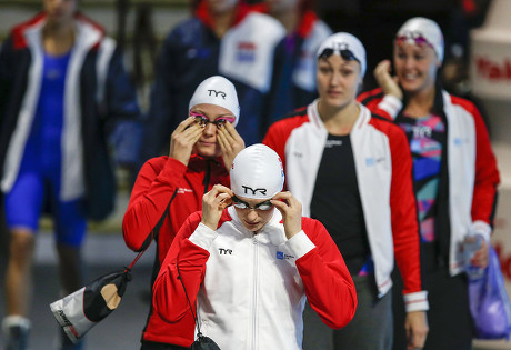 Swimmers Danish Team Walk Before Competing Editorial Stock Photo ...