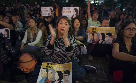 Protesters Political Rally Hold Posters Four Editorial Stock Photo ...