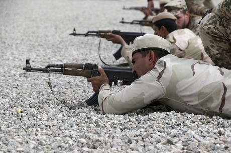 Iraqi Kurdish Peshmerga Soldiers Train On Editorial Stock Photo - Stock ...