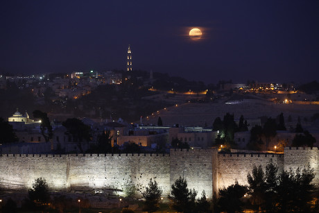 Full Moon Known Supermoon Rises Over Editorial Stock Photo - Stock ...