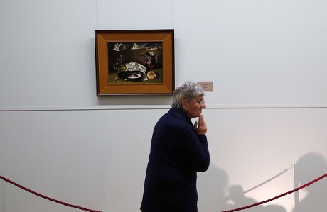 Visitor Looks Artwork Entitled Still Life Editorial Stock Photo - Stock ...