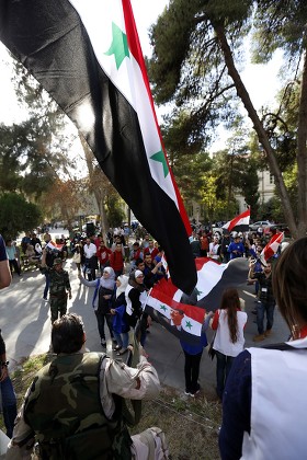 Syrians Wave National Flag They Mark Editorial Stock Photo - Stock ...