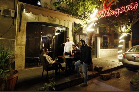Syrians Drink Wine Outside Nightclub Old Editorial Stock Photo - Stock ...