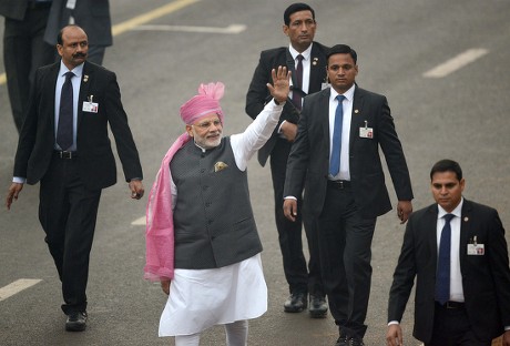 Narendra Modi Prime Minister India Waves Editorial Stock Photo - Stock ...