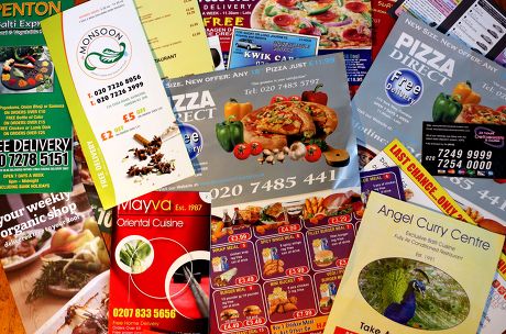 Flyers Leaflets Delivered Through Letterbox Editorial Stock Photo ...