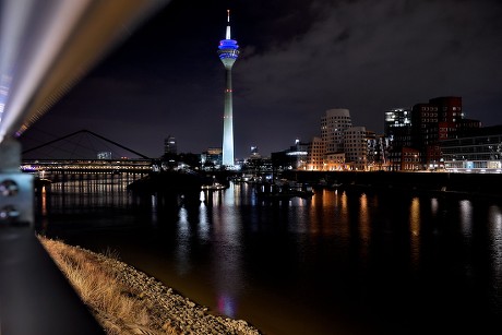 General Exterior View Rhine Tower Rheinturm Editorial Stock Photo ...