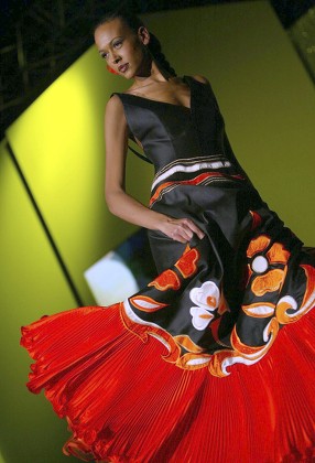 Model Wears Spanishstyle Dress Created By Editorial Stock Photo - Stock ...
