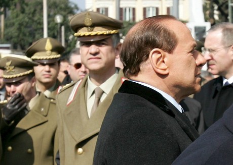 Italian Prime Minister Silvio Berlusconi Enter Editorial Stock Photo ...