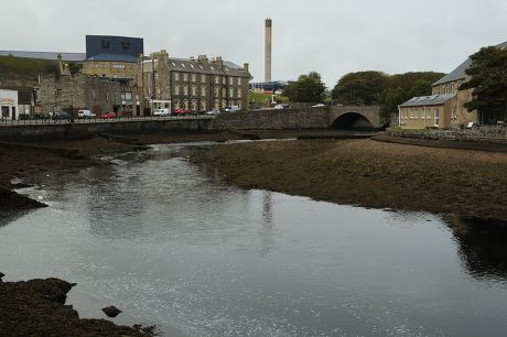 The town of Wick in Caithness, Highlands, Northern Scotland, Britain ...