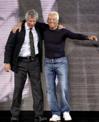 Italian Stylist Giorgio Armani R Introduces Editorial Stock Photo ...