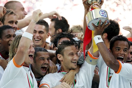 Captain Roma Francesco Totti Raises Trophy Editorial Stock Photo ...