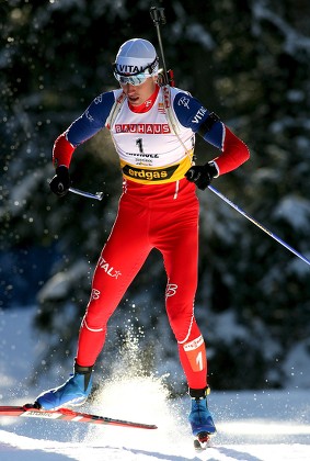 Norways Frode Andresen Action During Biathlon Editorial Stock Photo ...