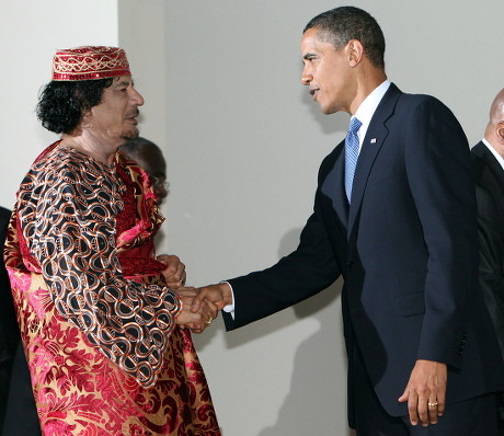 Libyan Leader Muammar Algaddafi L Shakes Editorial Stock Photo - Stock ...