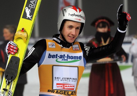 Swiss Simon Amman Celebrates After Winning Editorial Stock Photo ...