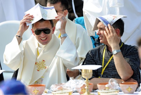 Priest Layman Use Papal Visit Guide Editorial Stock Photo - Stock Image ...